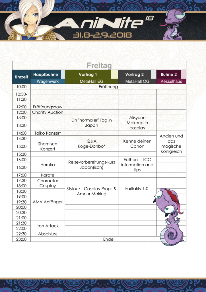 Programmplan - AniNite 2018