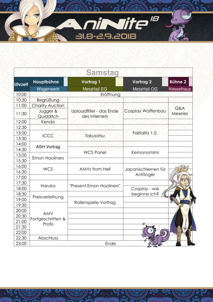 Programmplan - AniNite 2018